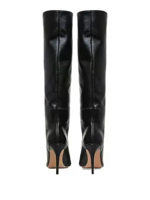 GINISSIMA 95mm Milla Leather Knee-high Boots - Black