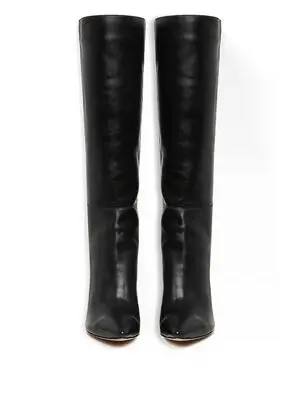 GINISSIMA 95mm Milla Leather Knee-high Boots - Black