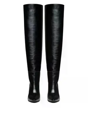 GINISSIMA 95mm Leather Thigh High Boots