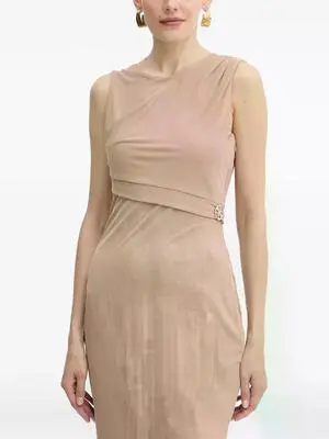 Guess Draped Embellished Midi Dress