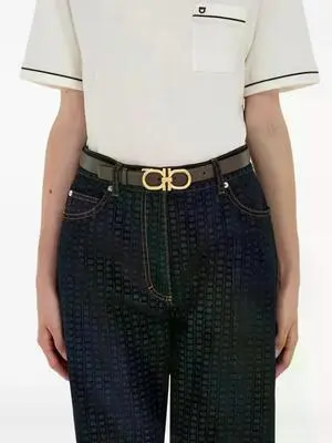 FERRAGAMO Gancini Reversible Belt - Brown