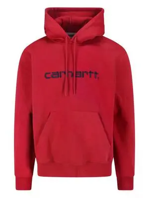 Carhartt Work In Progress Logo-detail Hoodie - Red
