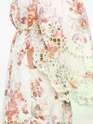 Zimmermann Awaken Embroidered Yoke Midi Dress - Neutrals