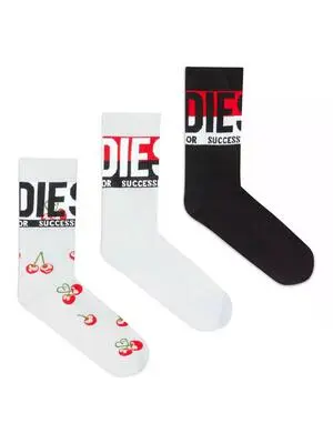 DIESEL Skm-r Socks Pack Of Three - White