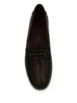 TOD'S Morsetto T Leather Loafers - Brown