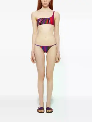 Emilio Pucci Print One-shoulder Bikini Top