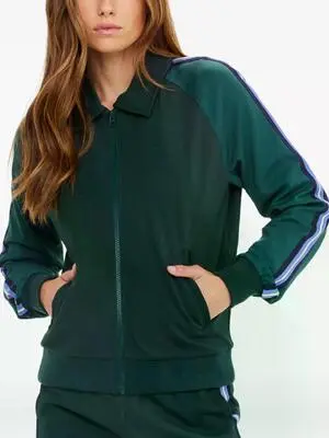 The Upside Maneki Pari Striped Zip Jacket - Green