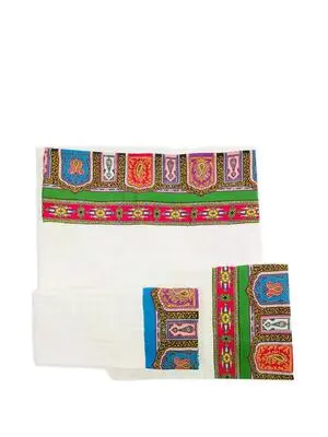 Etro Paisley-border Towels - White