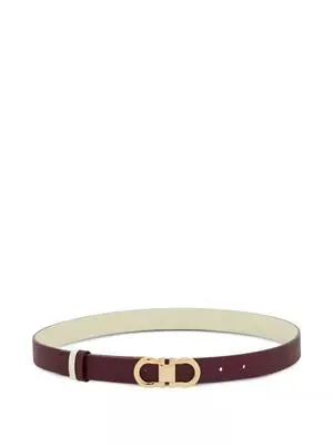FERRAGAMO Gancini Reversible Leather Belt - Red