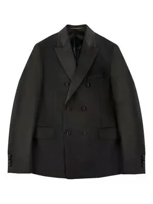 SLOWEAR Flap Pocket Wool Double-breasted Blazer