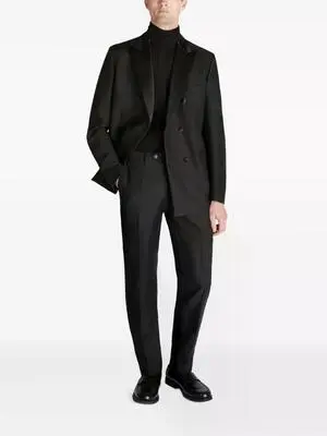 SLOWEAR Flap Pocket Wool Double-breasted Blazer