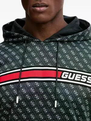 Guess Patterned Hooded Hoodie