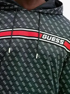 Guess Patterned Hooded Hoodie