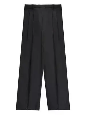 SLOWEAR Pleated Front Wool Straight Trousers