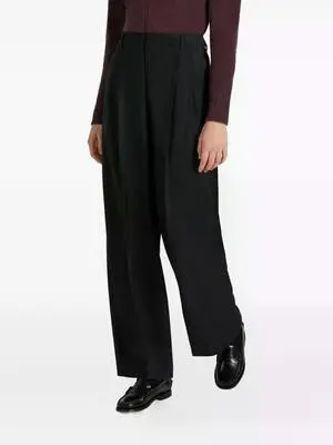 SLOWEAR Pleated Front Wool Straight Trousers