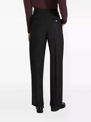 SLOWEAR Pleated Front Wool Straight Trousers