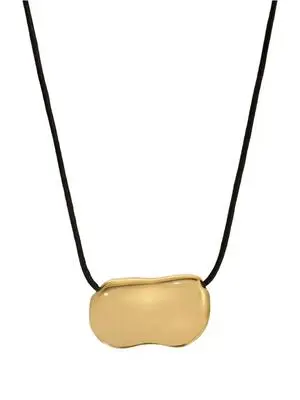 HEAVEN MAYHEM Pebble Leather Necklace - Gold