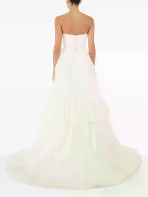 Jenny Packham Antonia Ruffled Bow Dress