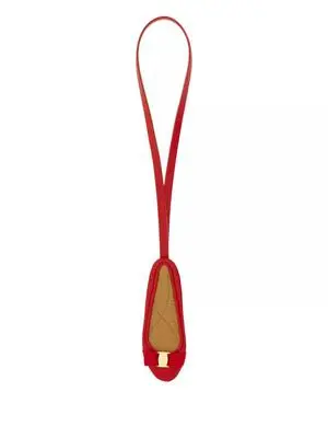 FERRAGAMO Varina Leather Charm - Red