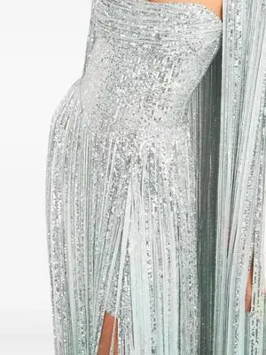 ANA RADU Fringed Maxi Dress
