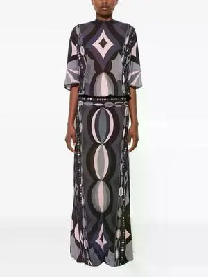 Emilio Pucci Collane Print Long Dress