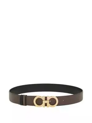 FERRAGAMO Gancini Reversible Belt - Brown