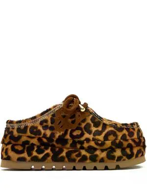NAKED WOLFE Leopard-print Suede Shearling Boots