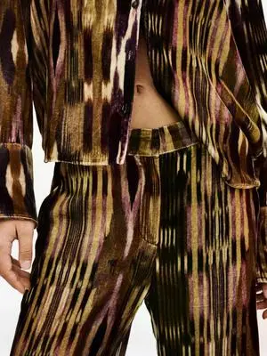 Ba&sh Velvo Printed Velvet Palazzo Pants