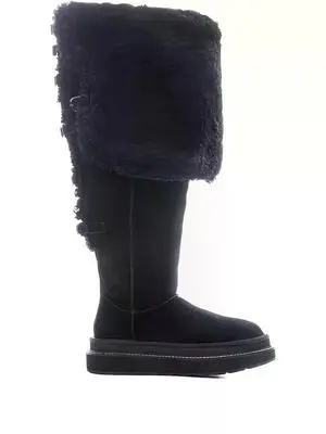 Ugg X Sacai Buckle-Detail Thigh-High Boots - Black | Editorialist