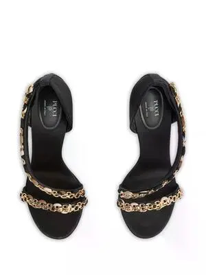 Emilio Pucci Chain Embellished Heeled Sandals
