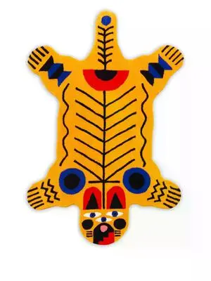 QEEBOO Oggian Italian Tiger Shaped Large Rug - Yellow