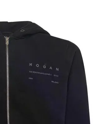 Hogan Logo-print Zip-up Hoodie