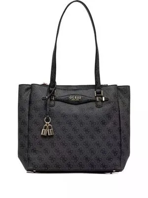 Guess Monogram Logo Tote Bag With Padlock Detail