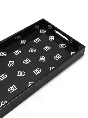 DOLCE & GABBANA CASA Logo-print Rectangular-shape Tray
