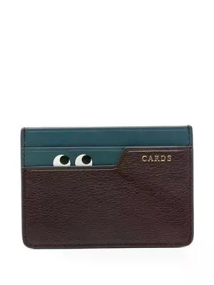 ANYA HINDMARCH Peeping-eyes Leather Cardholder - Brown