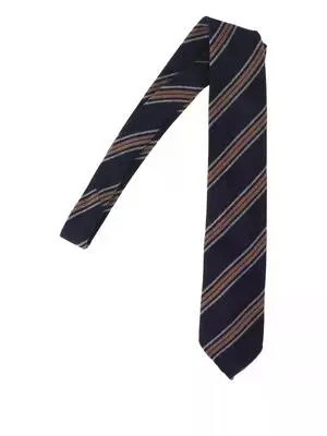 Cesare Attolini Striped Neck Tie - Blue