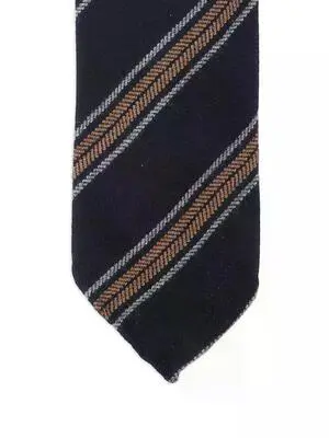 Cesare Attolini Striped Neck Tie - Blue
