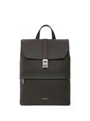 FERRAGAMO Gancini-Buckle Zipped Backpack Brown
