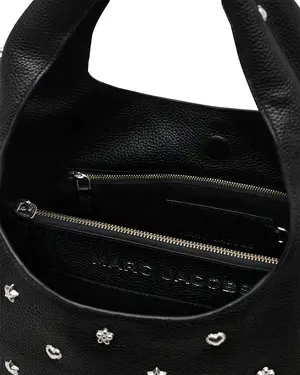Marc Jacobs The Icon Mini Studded Leather Sack Bag - Black Multi