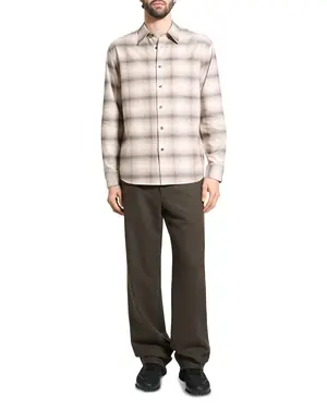 Theory Weekend Shirt In Faded Check