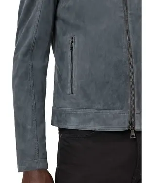 John Varvatos Wren Suede Biker Jacket