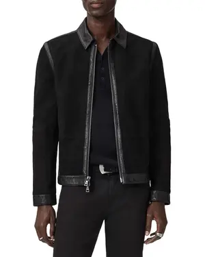 John Varvatos Jaxon Waxed Suede Jacket
