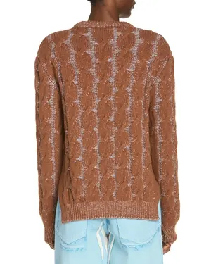 Marni Cable Knit Long Sleeve Sweater