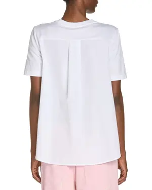 Marni High-low Crewneck Tee With Patch Pocket
