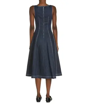 Marni Stretch Denim Midi Balloon Dress