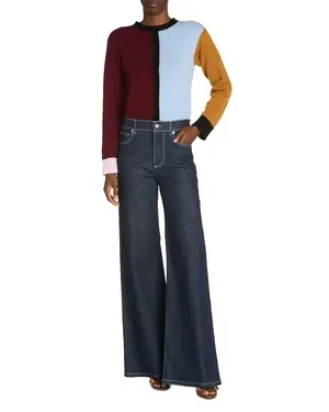 Marni Stretch Denim Wide Leg Pants