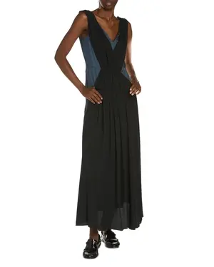 Marni V-neck Maxi Dress - Turquoise