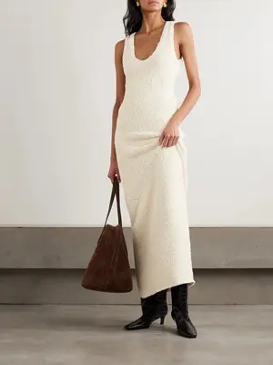 SIR. Tropicana Cotton-blend Bouclé Maxi Dress