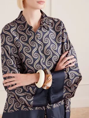 Faithfull The Brand Cora Printed Satin Shirt