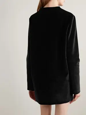 Khaite Aleena Velvet Mini Dress